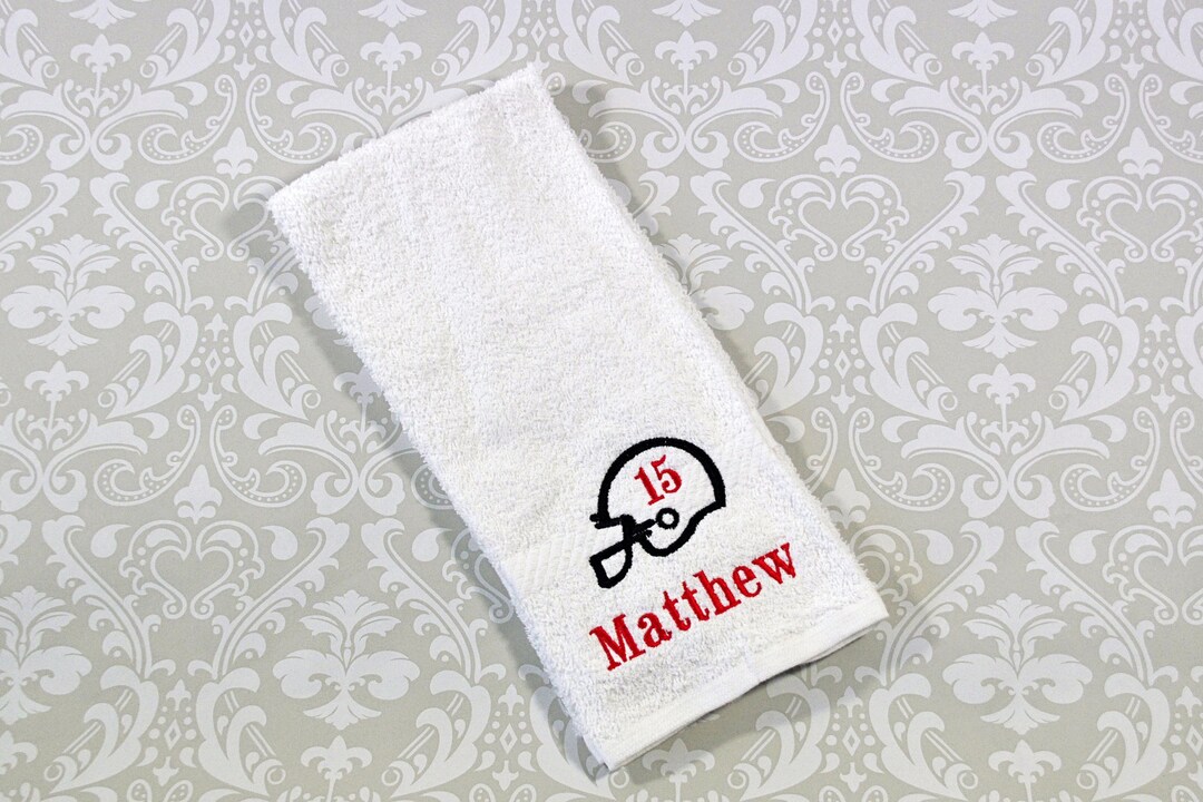 Personalized Football Player Hand Towel ST007 //football Coach - Etsy