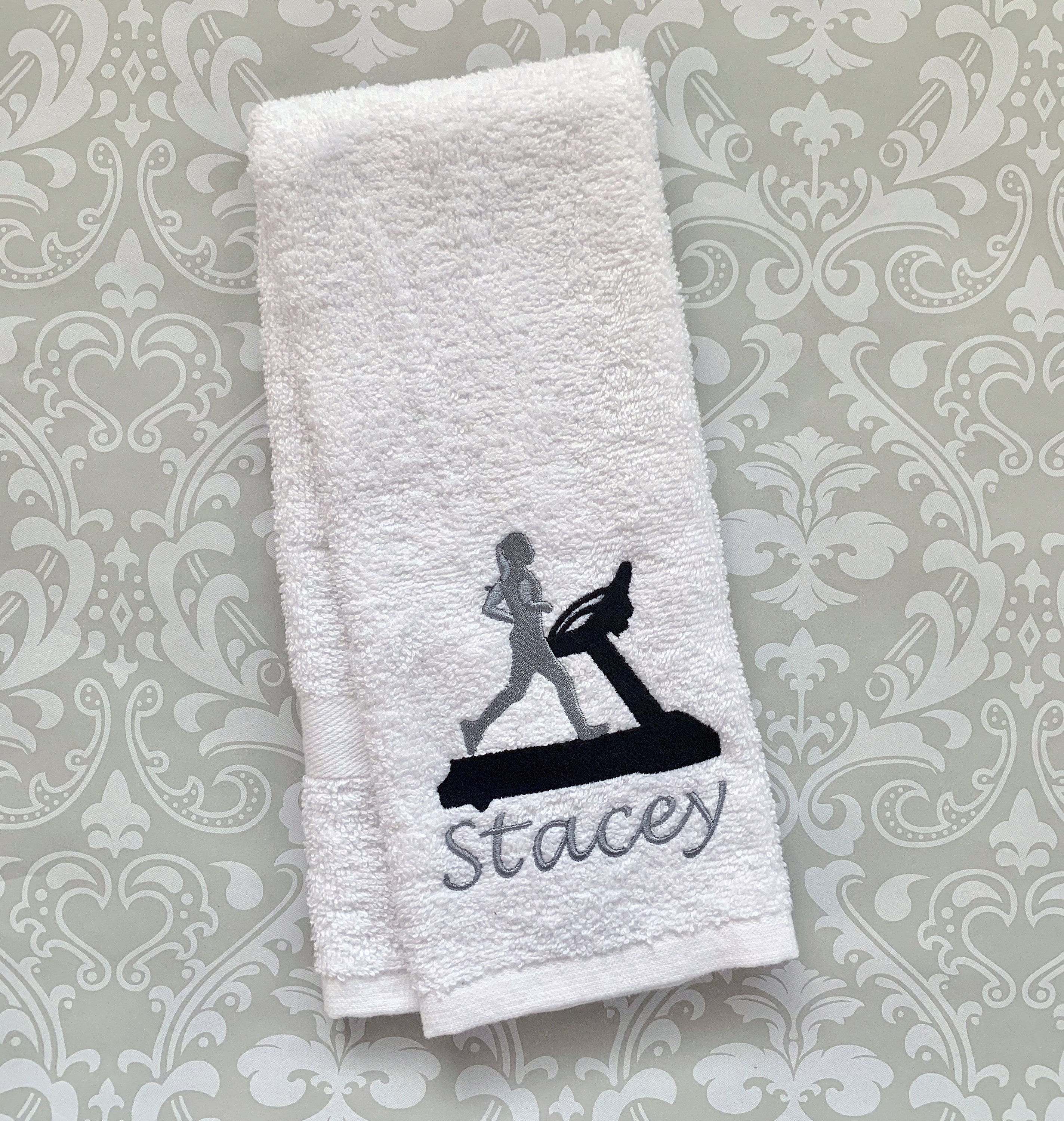 Personalized Treadmill Towel STTM1 // Treadmill Gifts // | Etsy