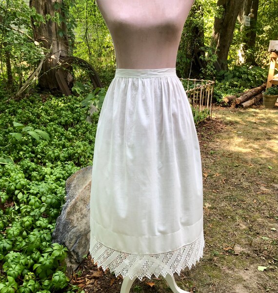 Edwardian Apron Long Length Tie Back Apron Edged W Hand - Etsy