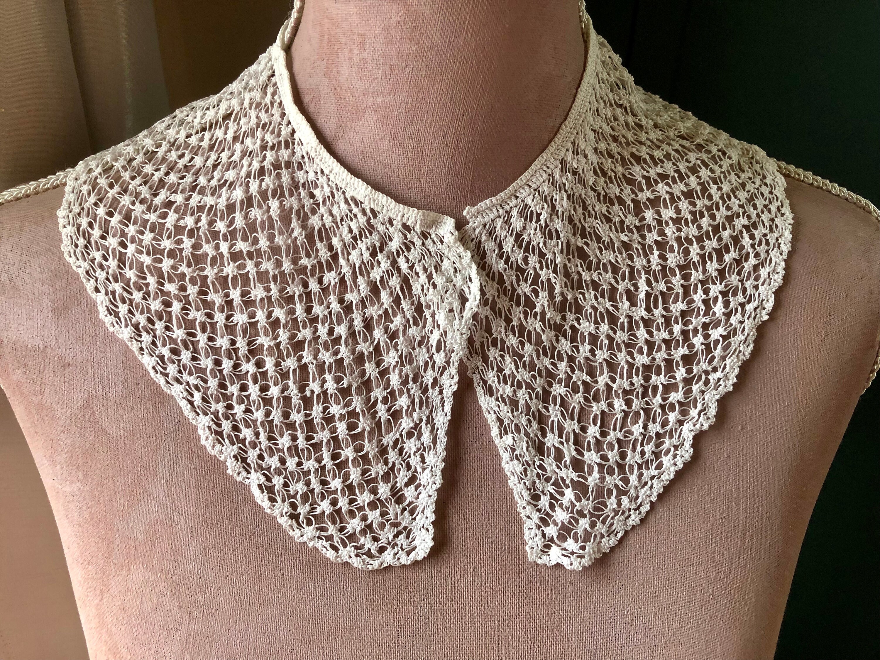 Vintage Linen Collars Lot of Three Handmade Ladies Accessories White ...