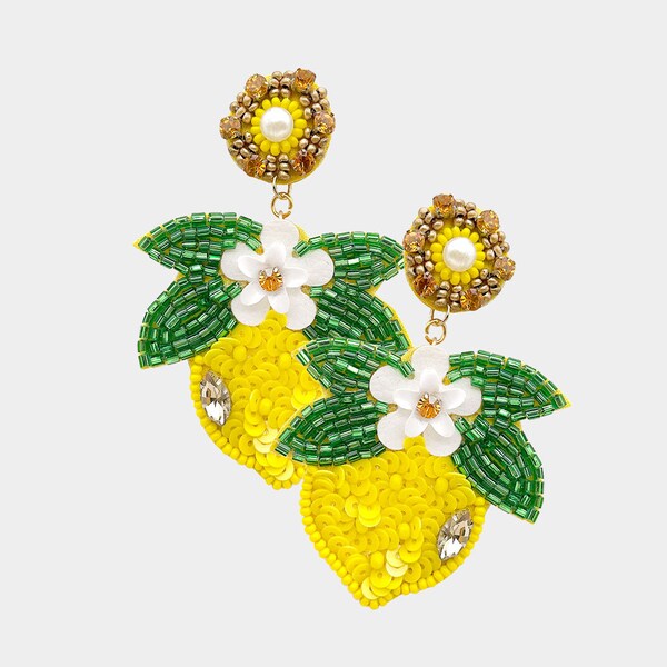 Lemon Earrings - Etsy