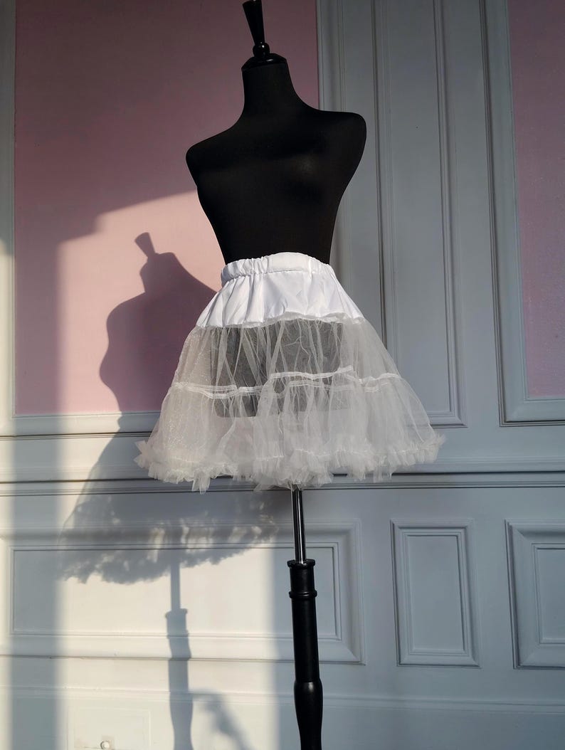 Mini Full Tulle Crinoline Petticoat, Short Victorian Style Underskirt ...
