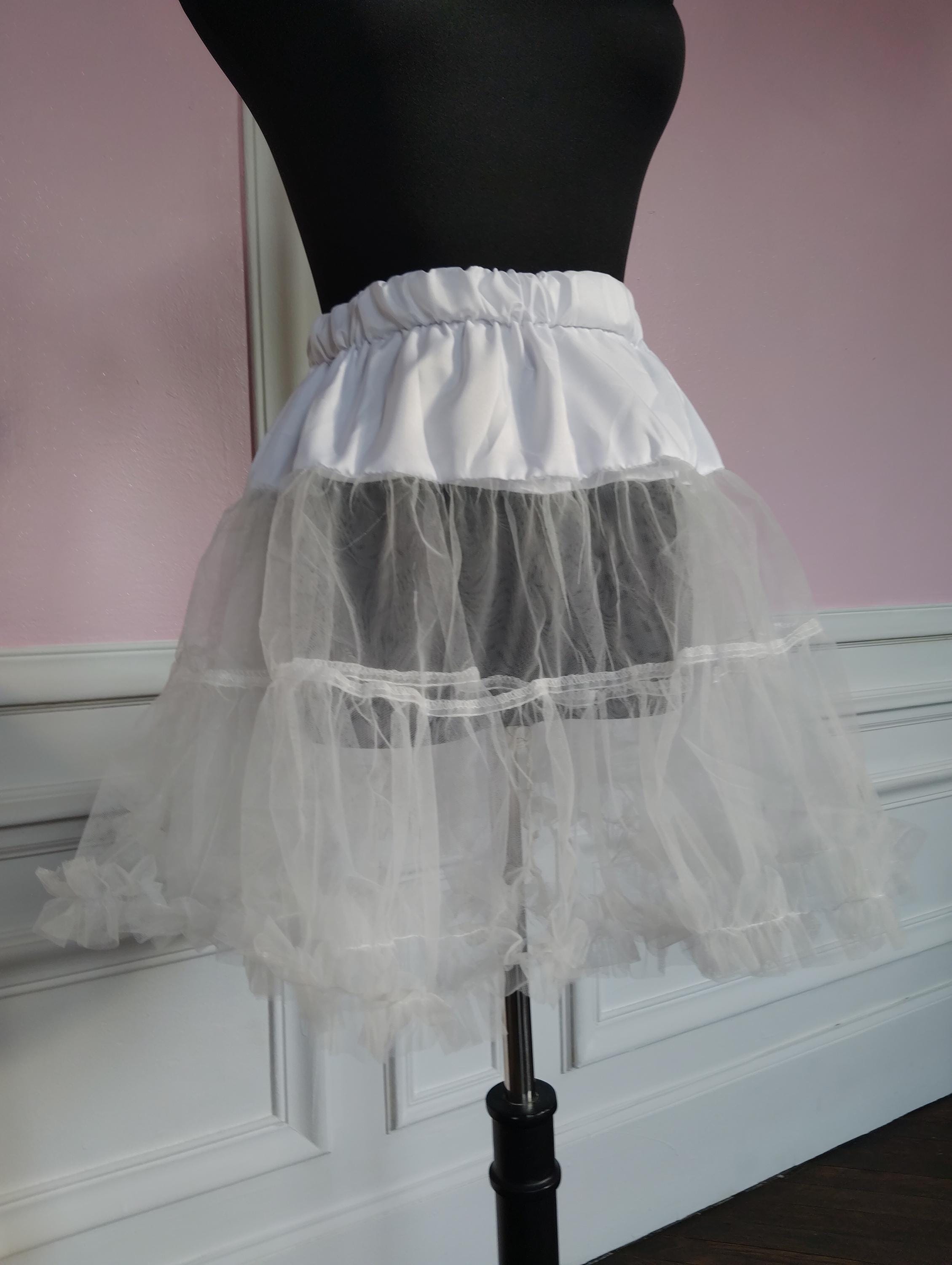 Mini Full Tulle Crinoline Petticoat, Short Victorian Style Underskirt ...