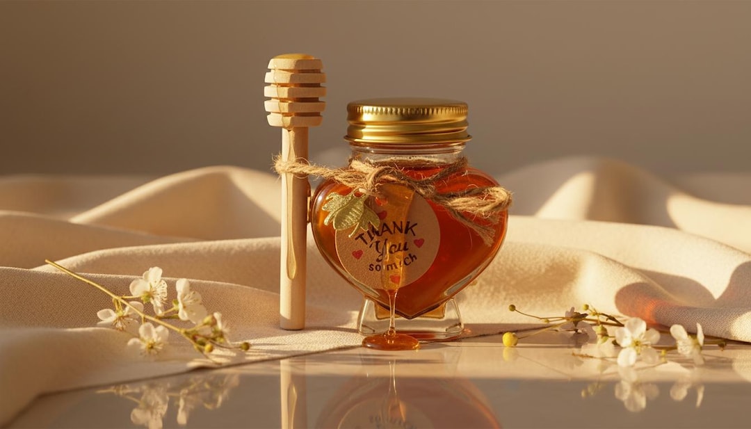 Heart Shaped Honey Jar Favor Kit ,| Baby Shower Bridal Wedding Gift for ...