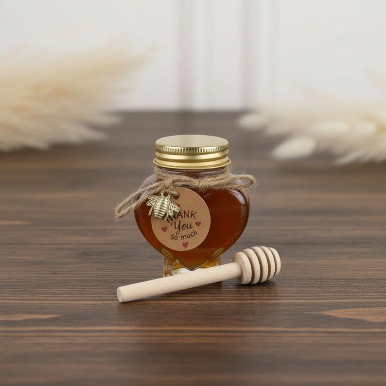 Heart Shaped Honey Jar Favor Kit ,| Baby Shower Bridal Wedding Gift for ...