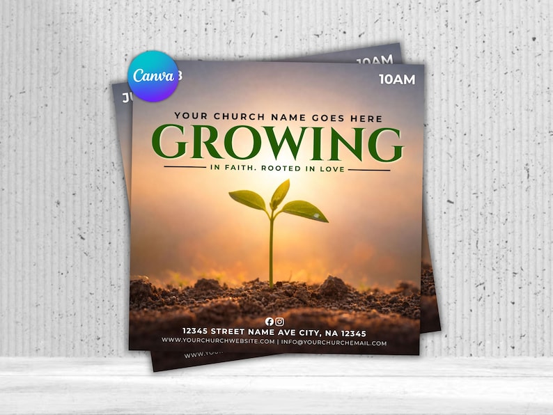Pentecost Church Flyer Canva | Revival Worship Service Template ...