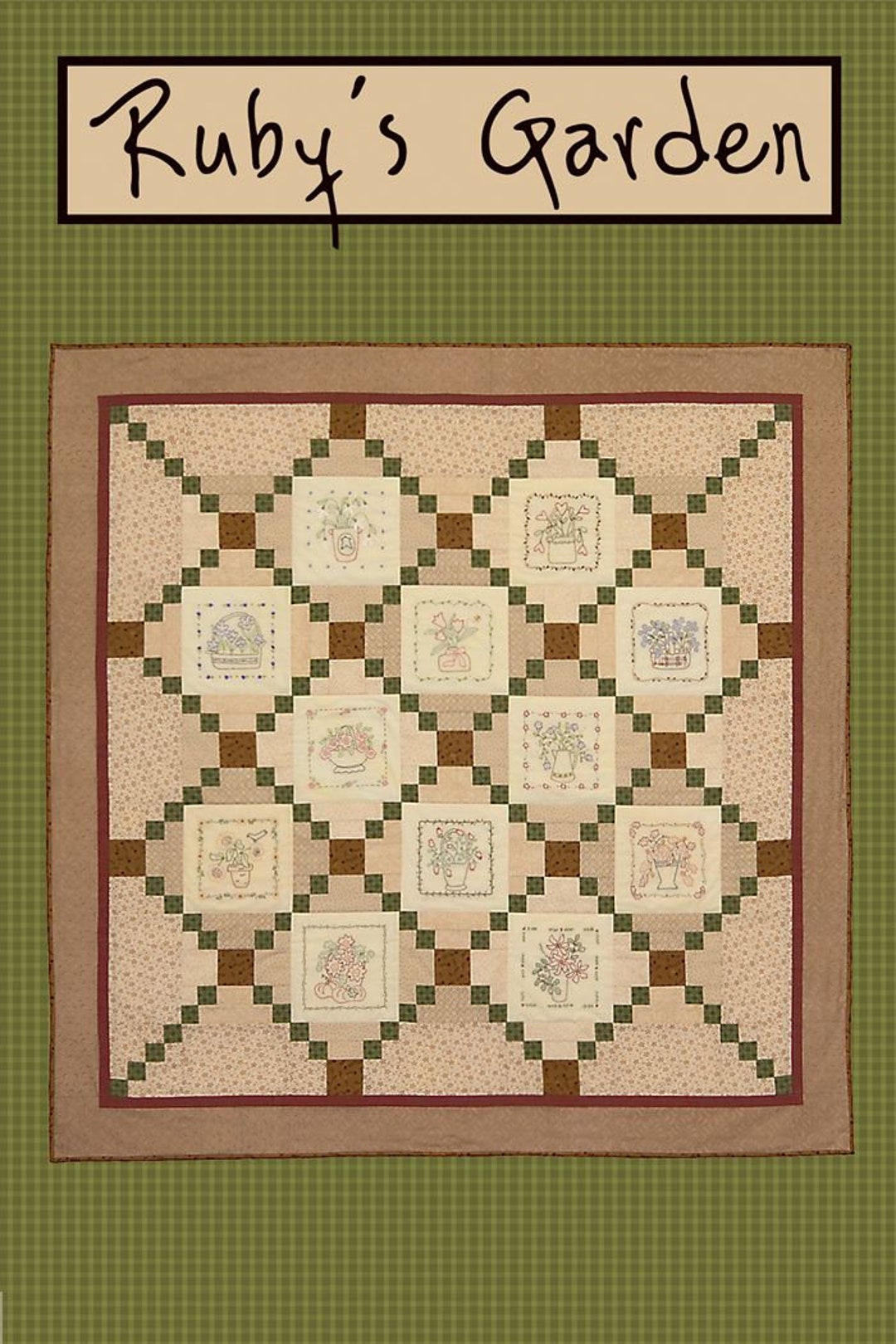 Ruby's Garden 12 Month Embroidery Pattern Set From Waltzing With Bears OOP - Etsy