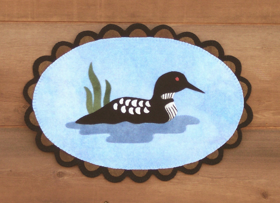 Loon Lake Wool Table Mat Digital Pattern - Etsy