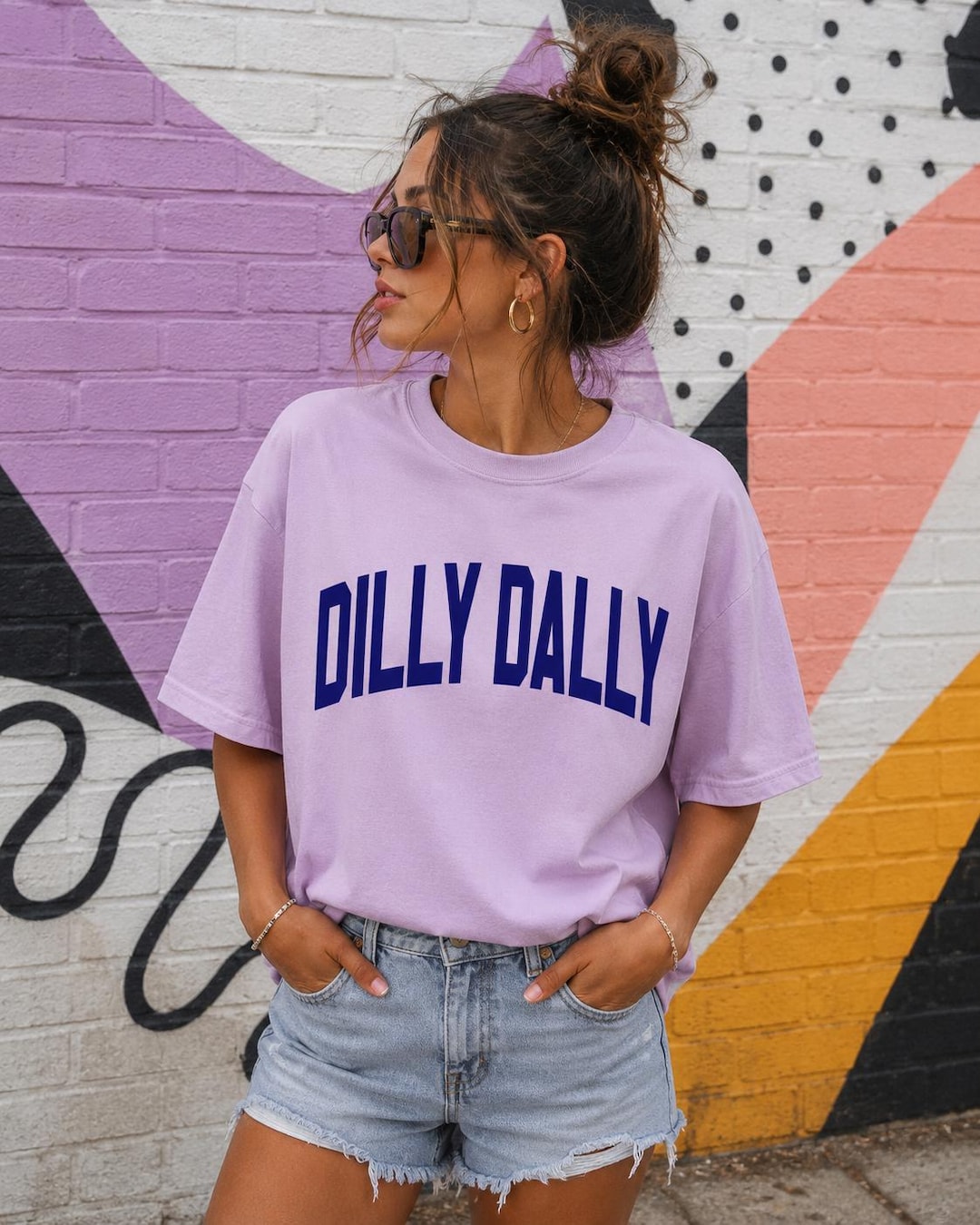Dilly Dally Shirt Comfort Colors, Trendy Procrastinator Graphic Tee ...