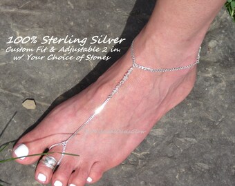 slave bracelet barefoot sandals body chains by BodyJewelryChains