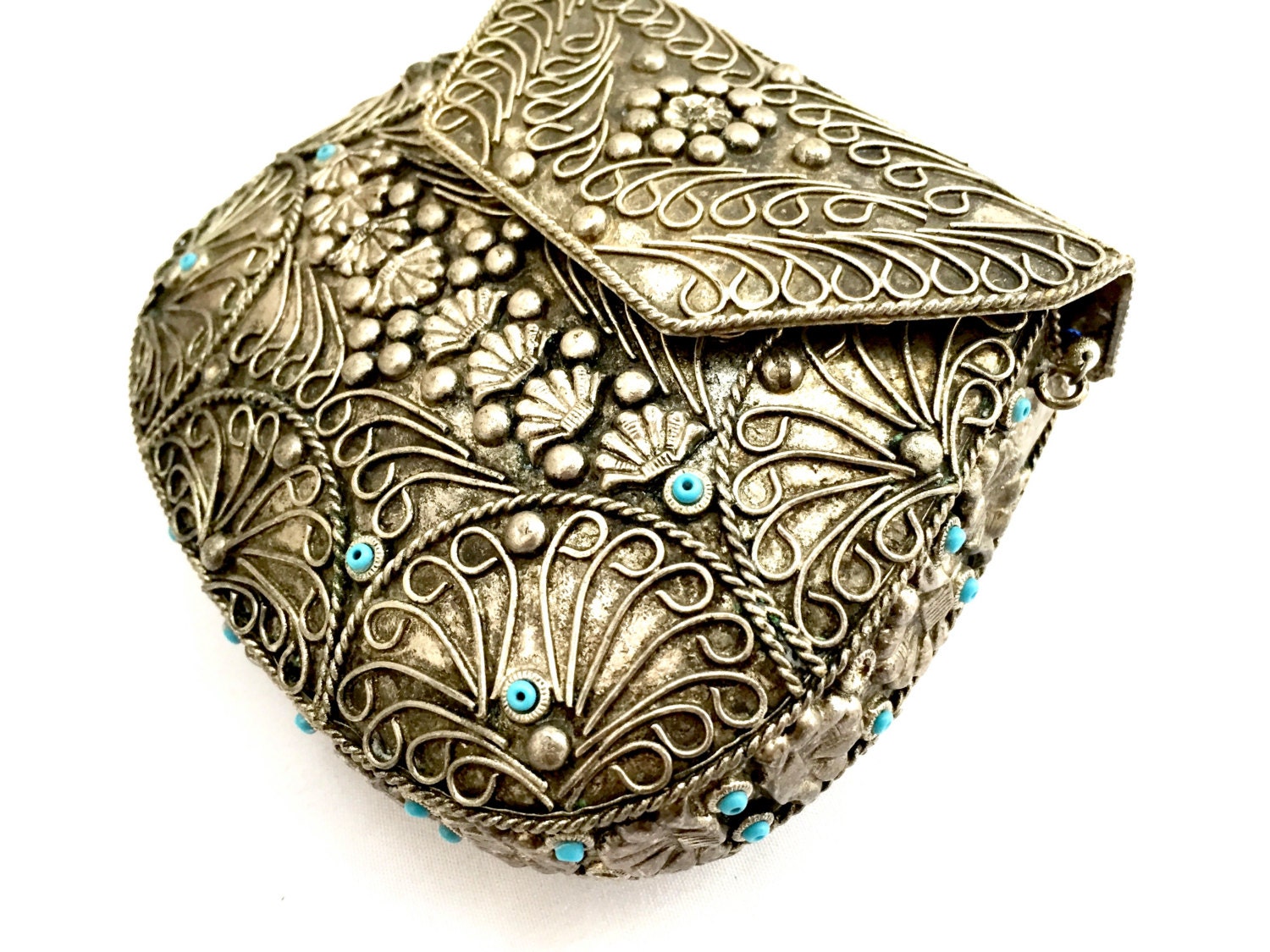Vintage OOAK Sajai Silver Metal Clutch Style Purse India - Etsy