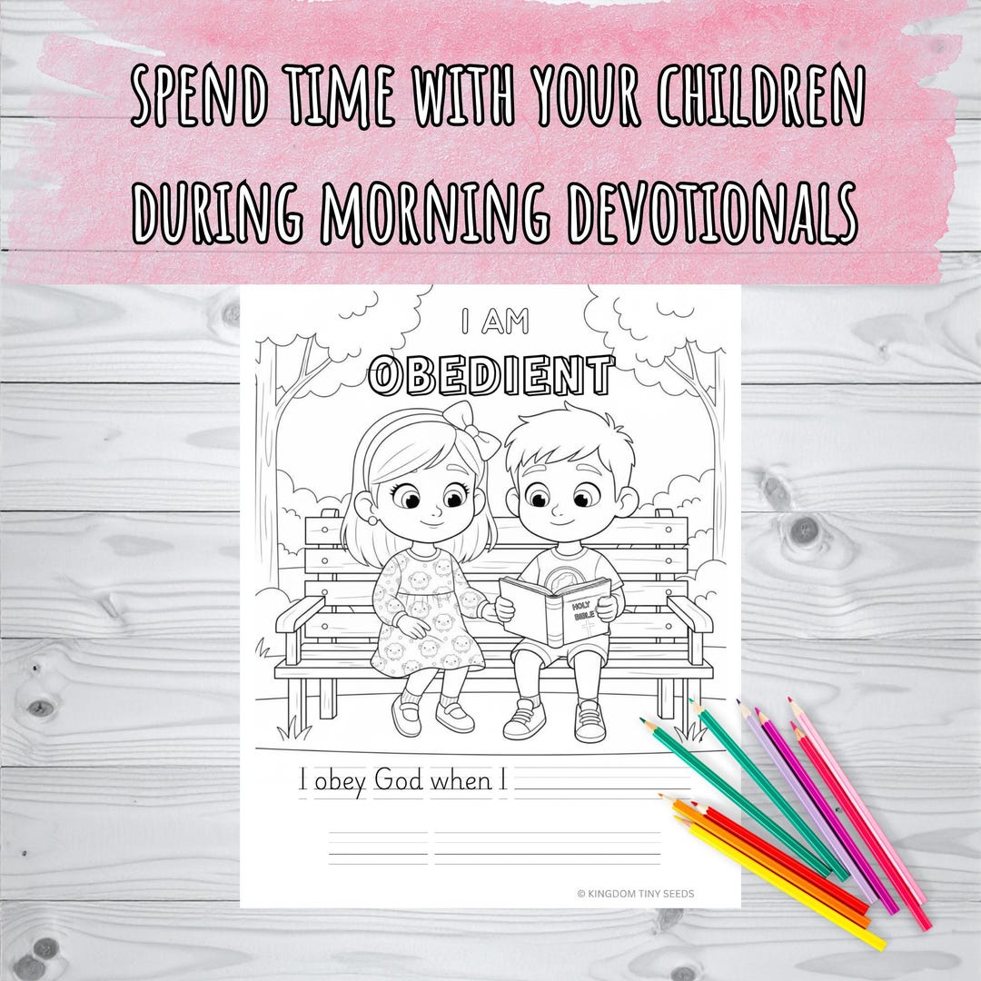 Obedience Coloring Page – Luke 2 Bible Story, Kids Activity (digital ...