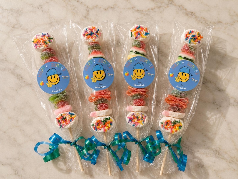 Custom Candy Kabob | Personalized Candy Skewer Party Favor | Birthday ...