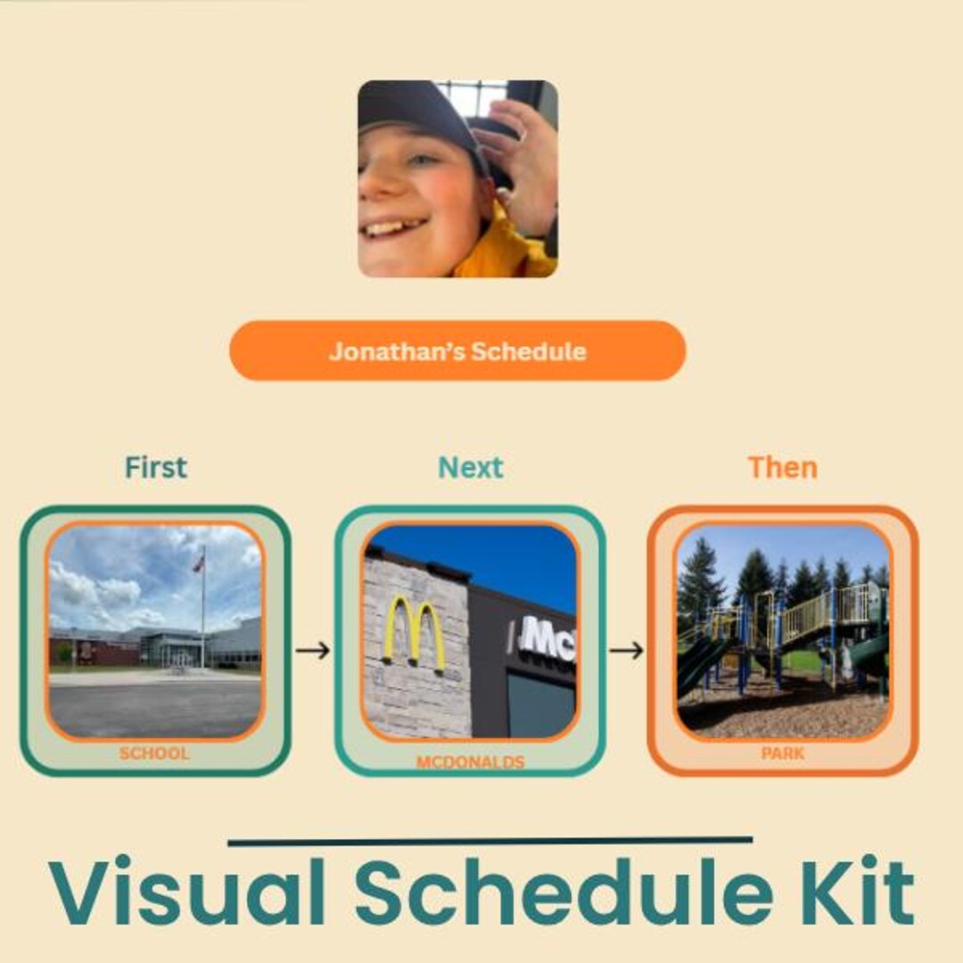 Visual Schedule Kit for Kids: Custom Photo First Next Then Board ...