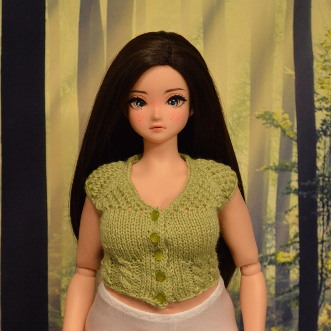 Smart Doll Pear Body Hand-knit Vests With Cable Design at Waist - Etsy