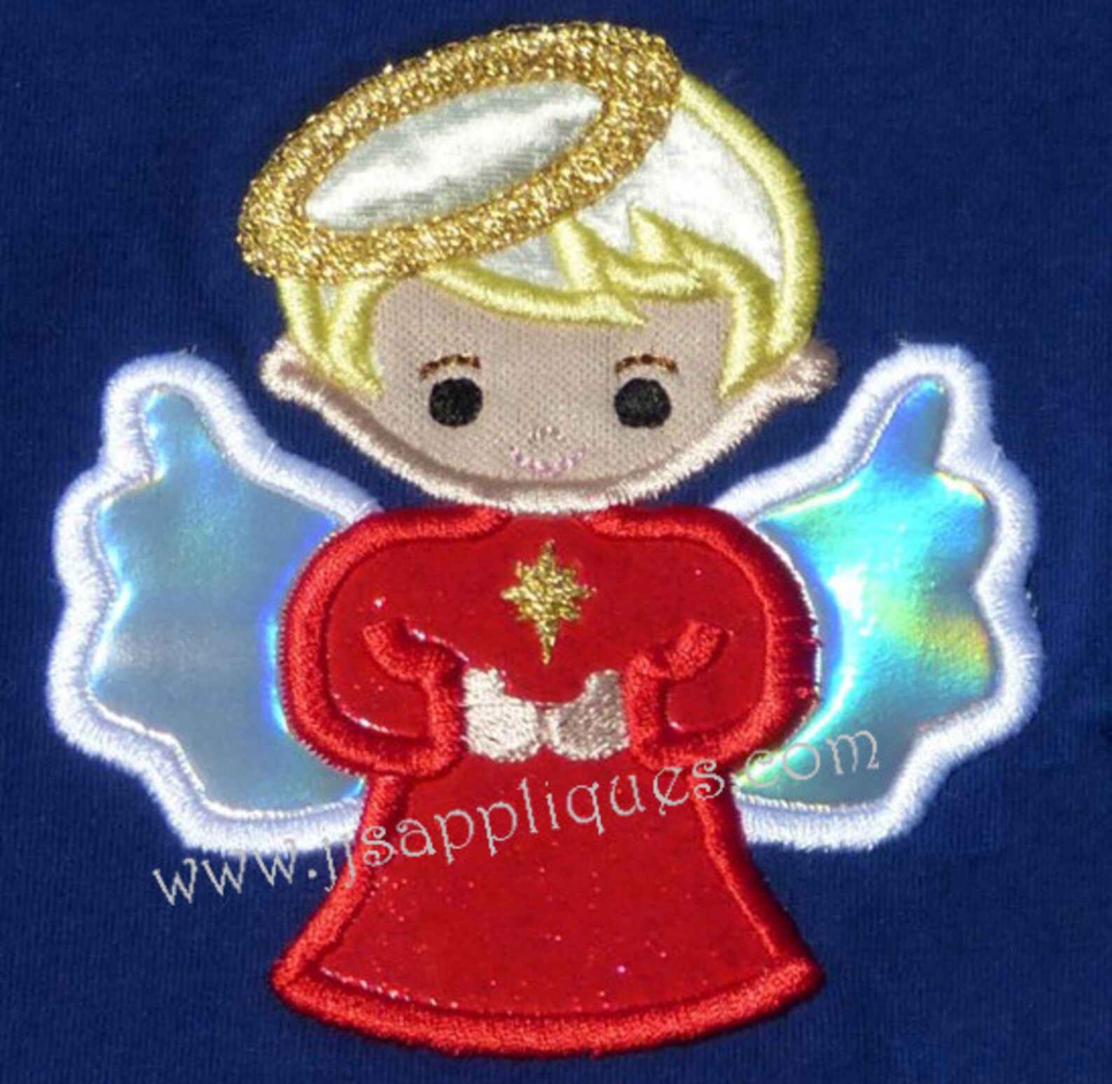 Christmas Angel Boy Applique Embroidery Design - 4x4, 5x7, 6x10 Hoop ...