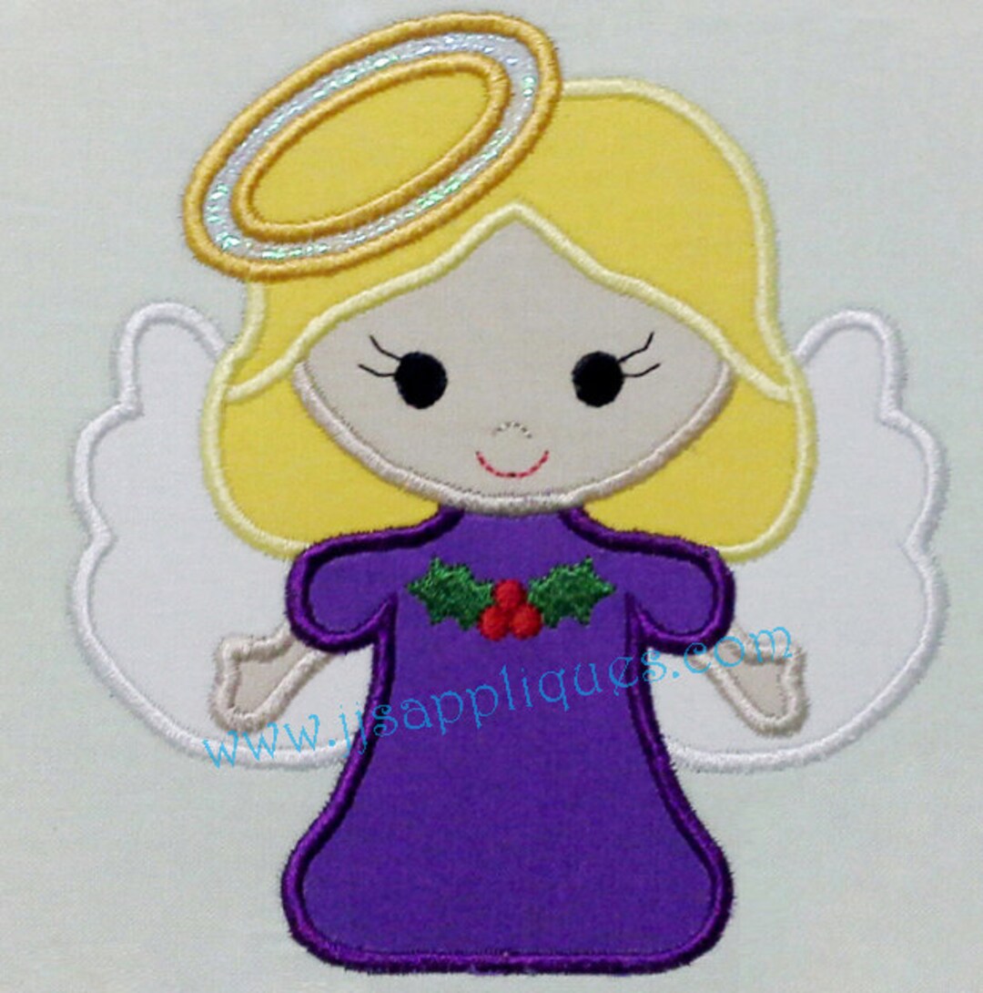 Christmas Angel Applique Embroidery Design 4x4 5x7 6x10 - Etsy