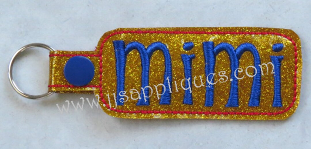 Instant Download ITH Snap on Mimi Key Fob Design Mimi Embroidery Feltie ...