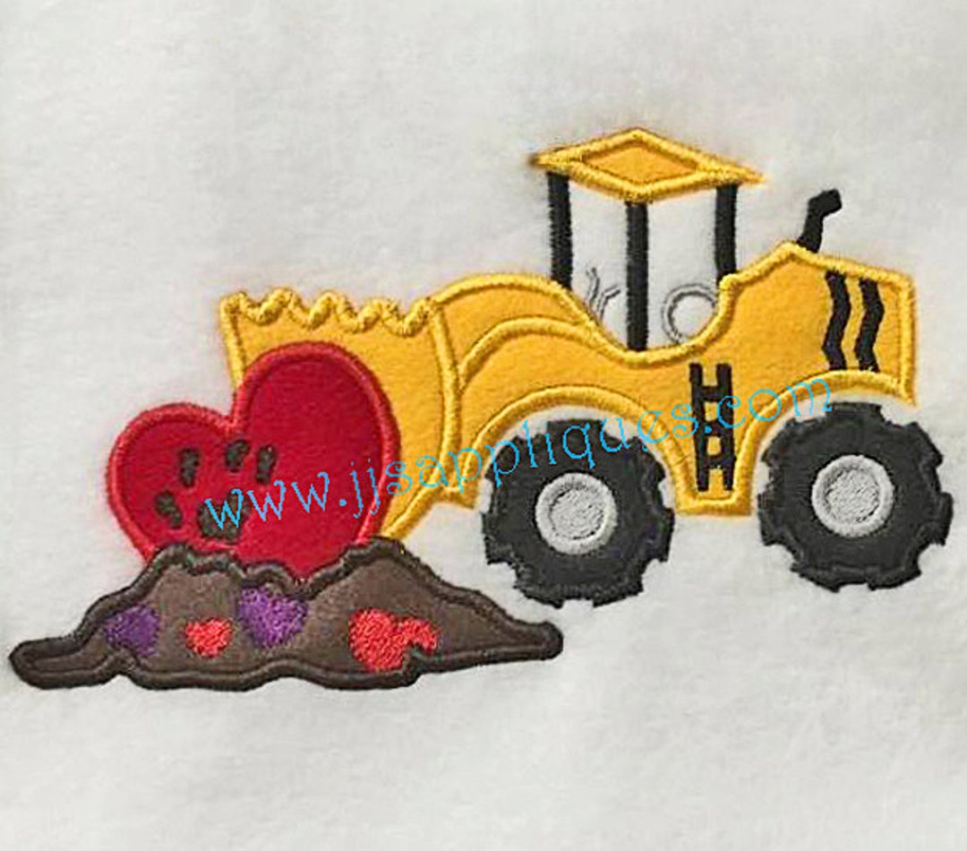 Instant Download Scraper Truck Valentine Digitized Embroidery Applique ...