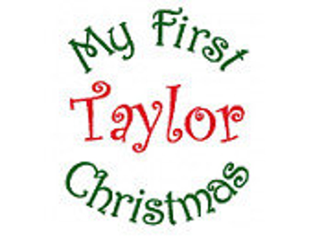 Christmas Design My First Christmas Design, Personalized Embroidery My ...