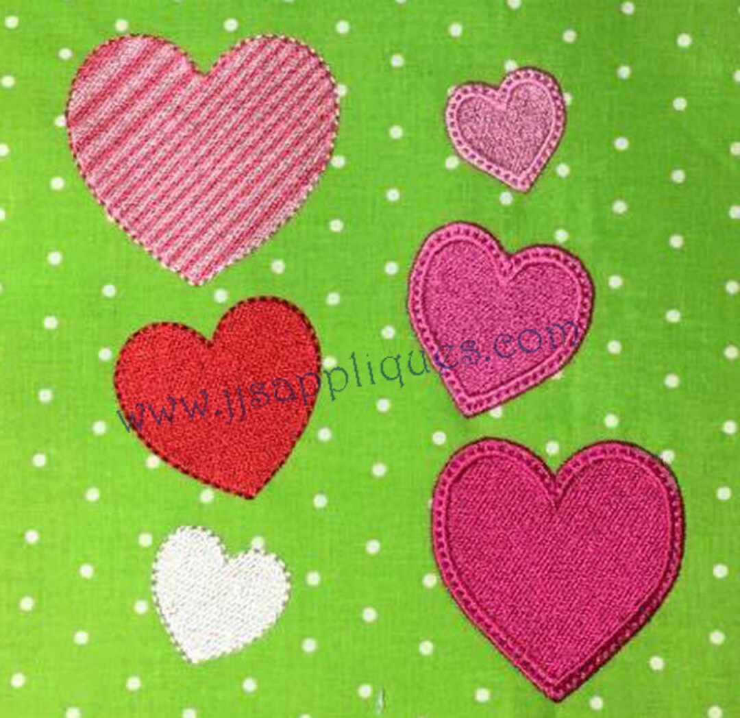 Heart Embroidery Fill Designs 6 Designs for a 4x4 Hoop Valentine's Day ...