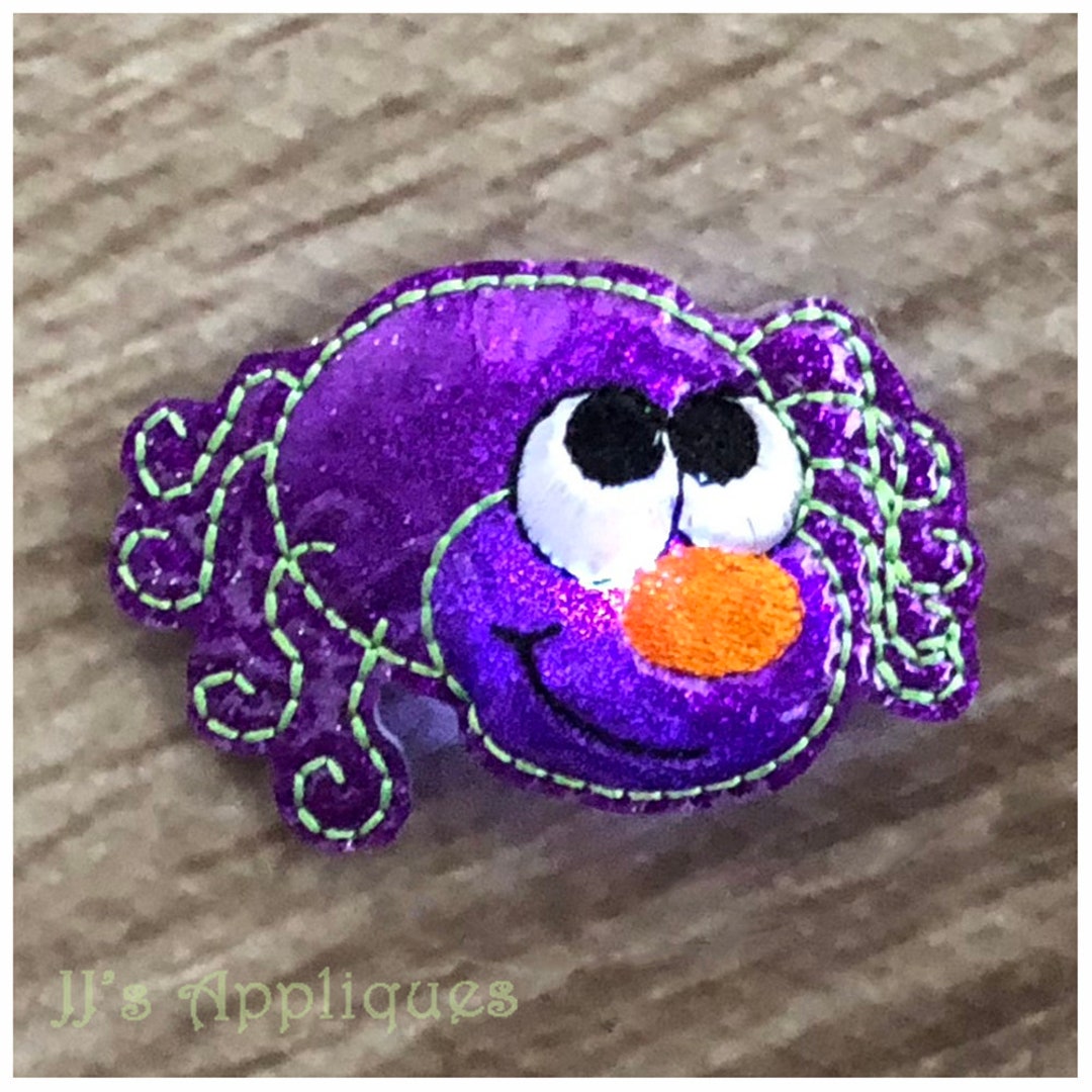 Spider Snap on Flashing Feltie Embroidery Design 4x4, 5x7 Hoops With ...
