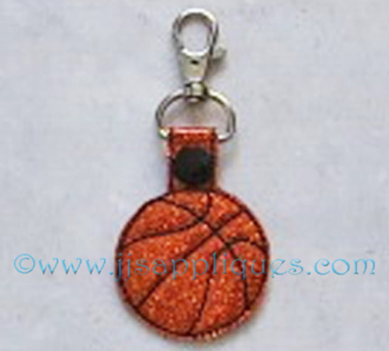 Instant Download - ITH Snap on Basketball Key Fob Design - Embroidery ...