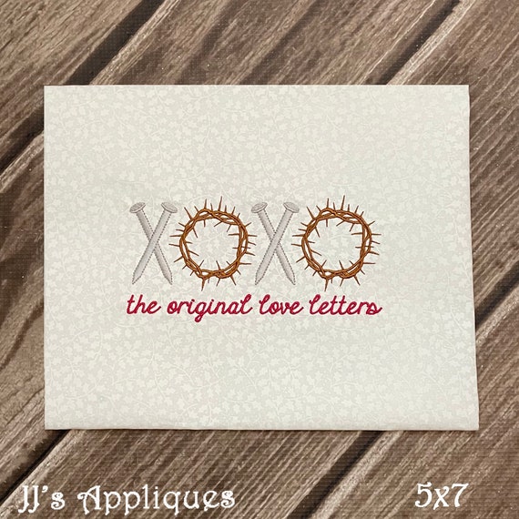The Original Love Letters Christian Embroidery Design - Etsy