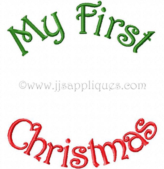 Christmas Designs My First Christmas includes 3 Inch Size - Etsy