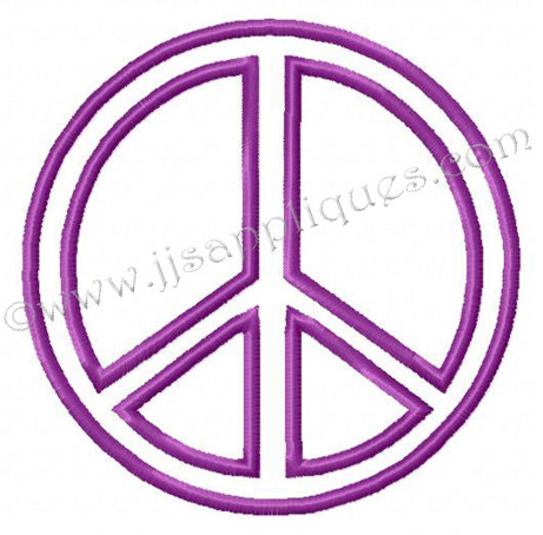 Instant Download Peace Sign Embroidery Designs Peace Sign Embroidery ...