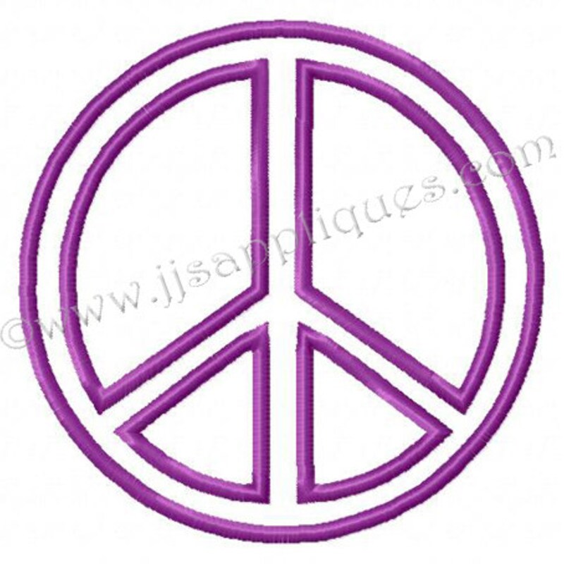 Peace Sign Applique - Etsy