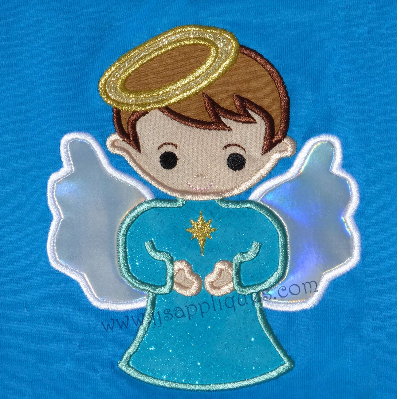 Christmas Angel Boy Applique Embroidery Design - 4x4, 5x7, 6x10 Hoop ...