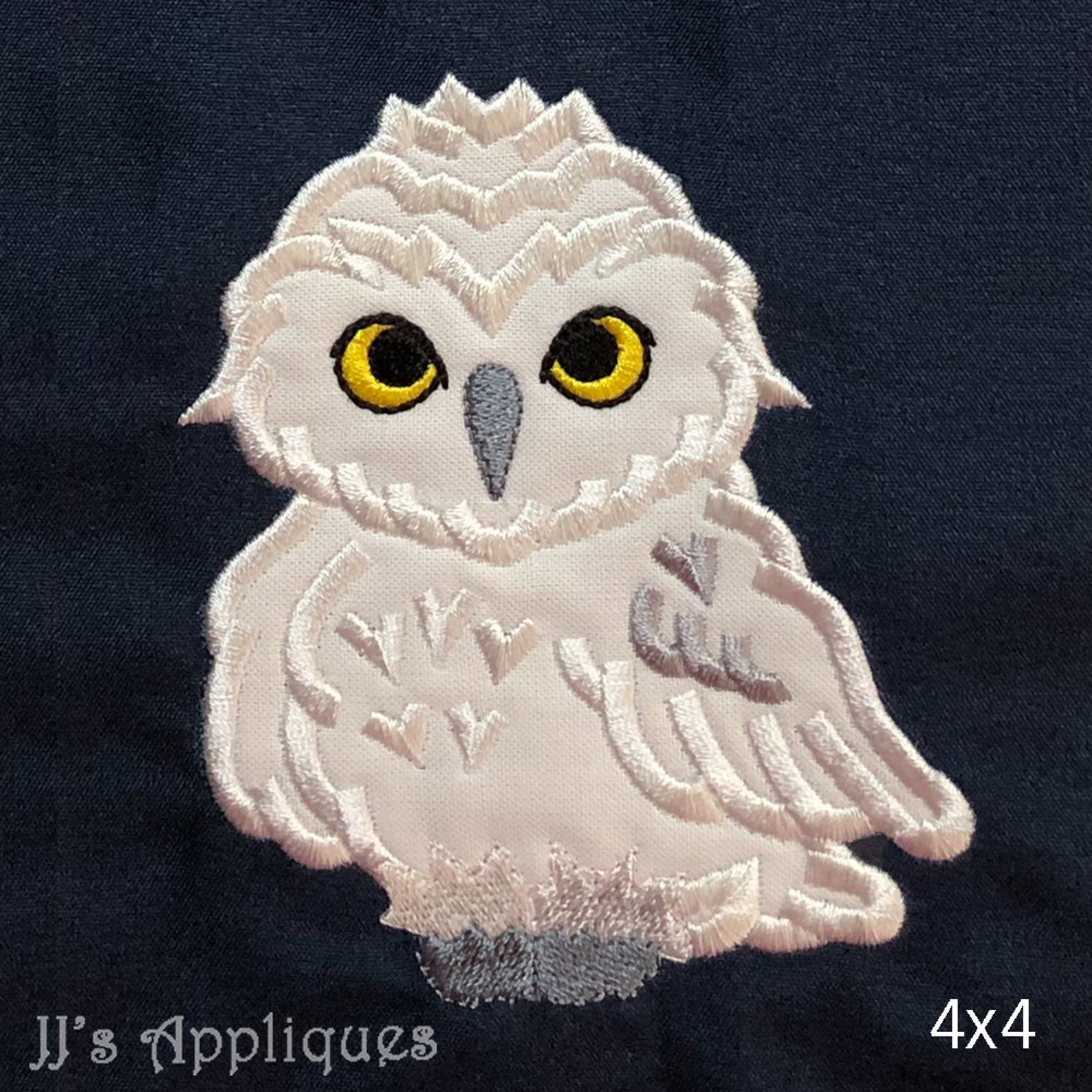 Baby Snow Owl 4x4 5x7 6x10 8x12 Hoop Sizes Instant | Etsy