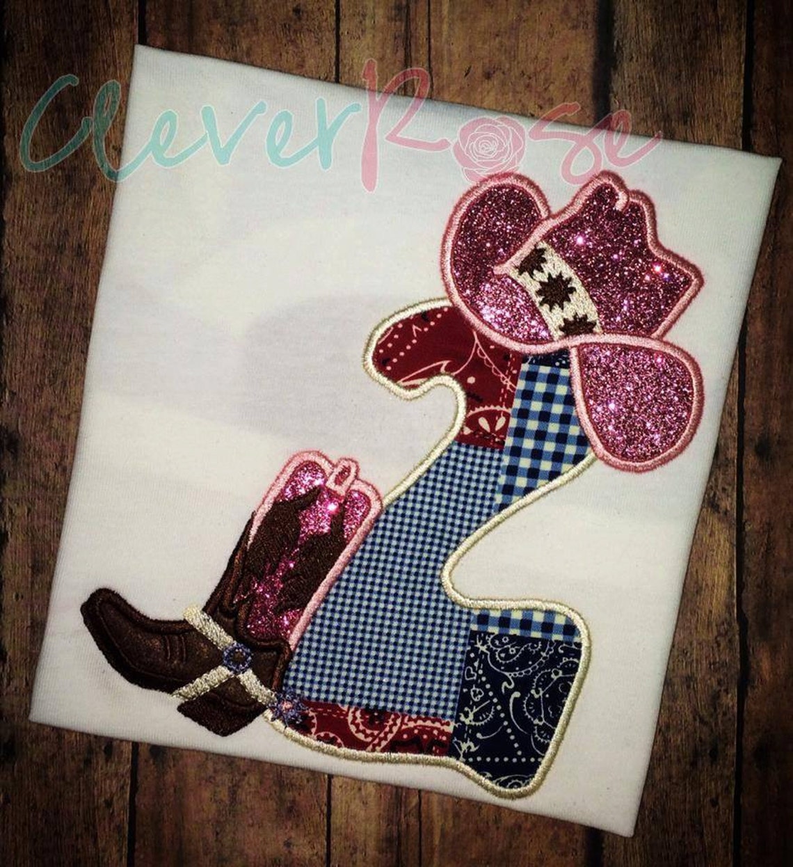 Fonts Cowboy Themed Applique Numbers Machine Embroidery - Etsy