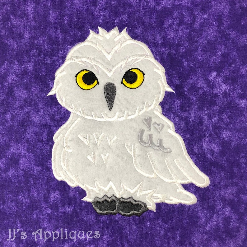 Baby Snow Owl 4x4 5x7 6x10 8x12 Hoop Sizes Instant - Etsy