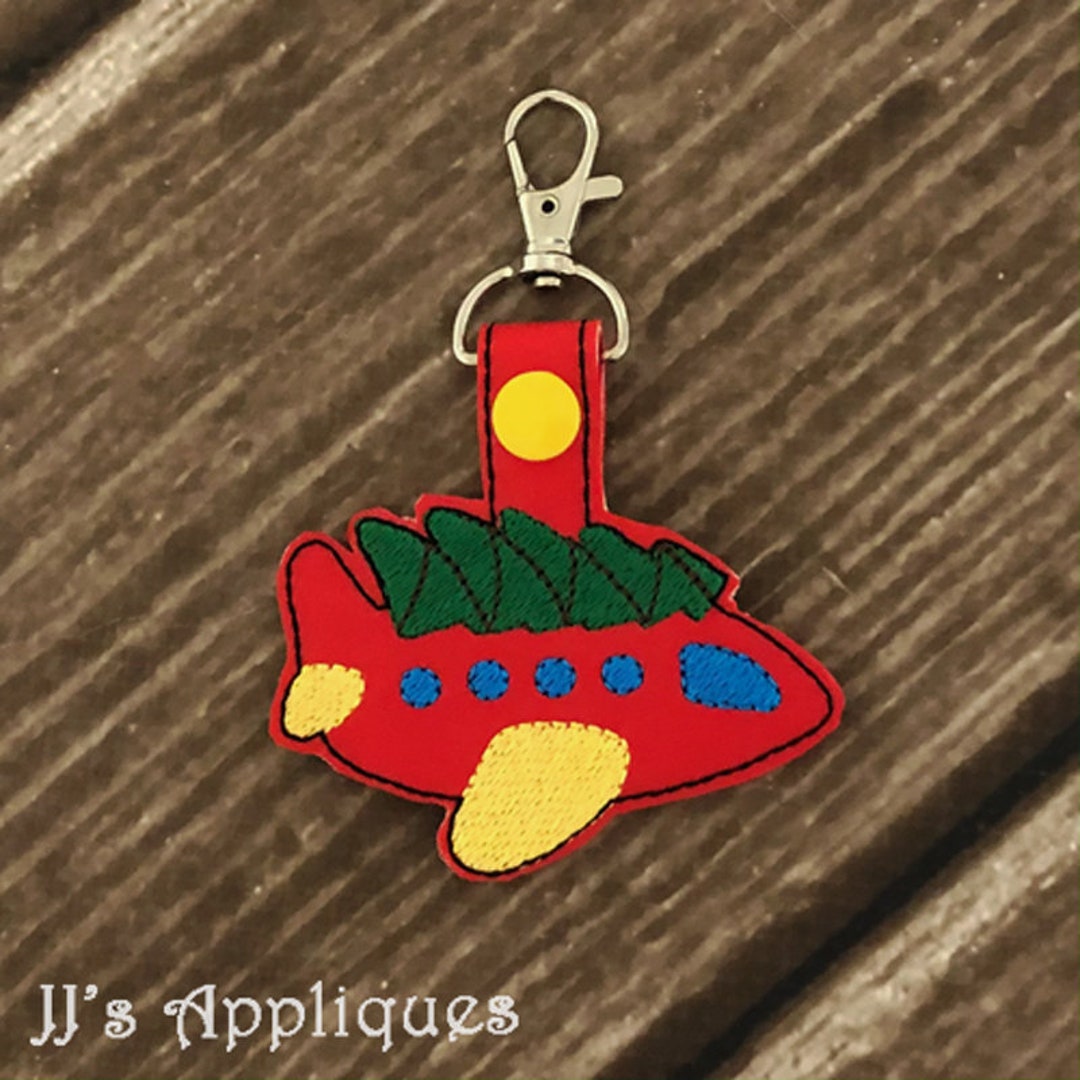 ITH Key Fob - Airplane - Key Fob - 4x4 Hoop and 5x7 Hoop With Multiples ...
