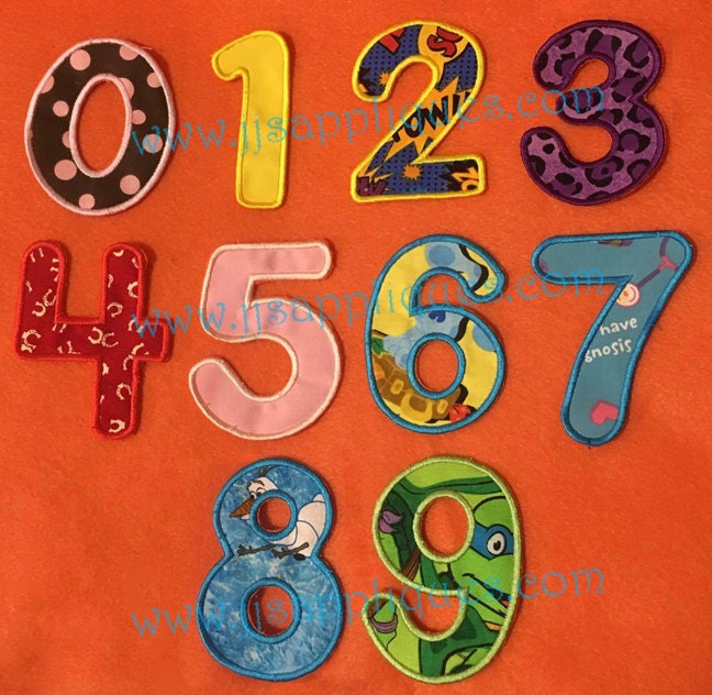 Fonts Round Applique Numbers Machine Embroidery Designs 4 | Etsy