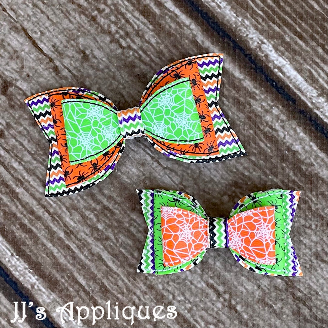 ITH Stack Loop Bow Embroidery Design - 2 Sizes: 3 Inch & 4 Inch With ...