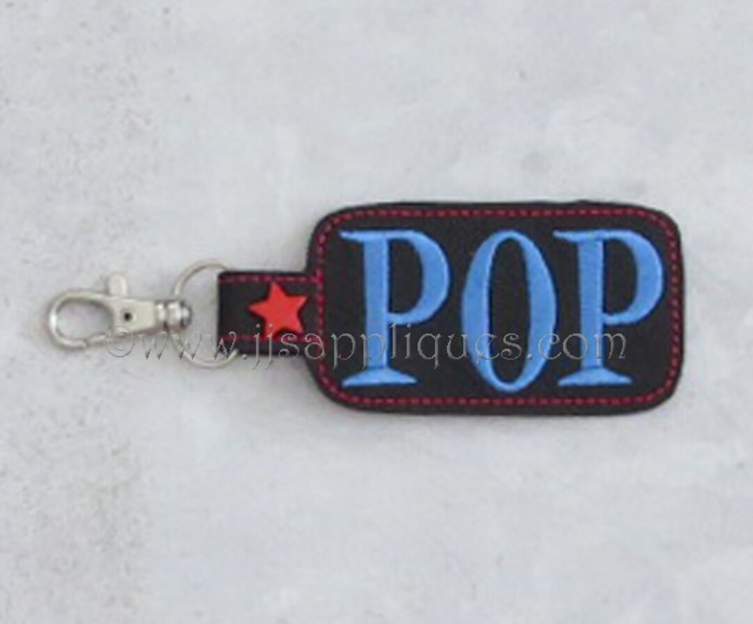 Instant Download ITH Snap on Pop Key Fob Design Pop - Etsy
