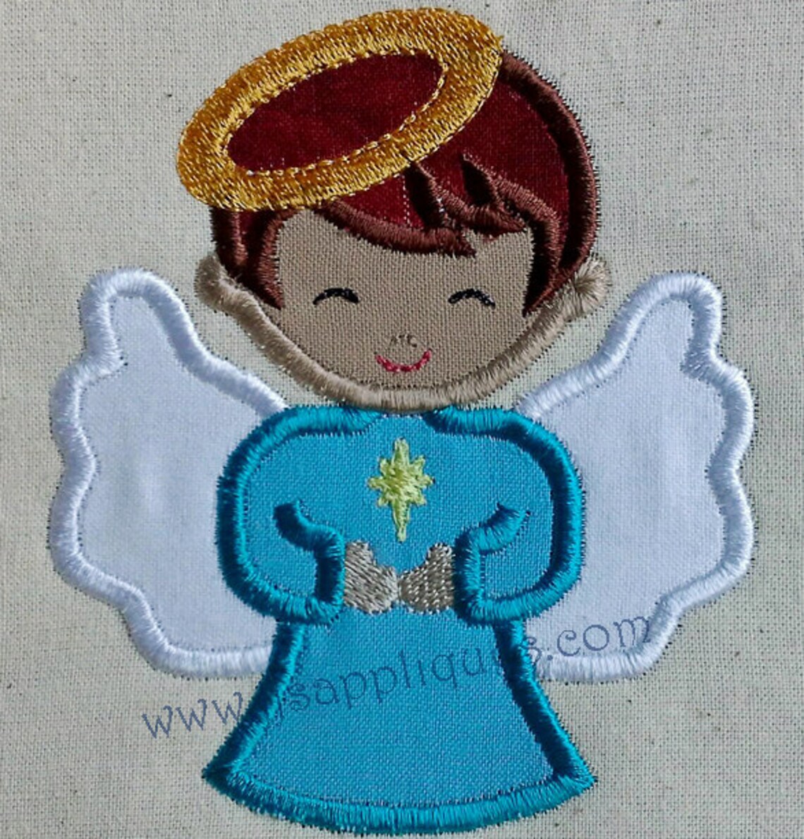 Christmas Angel Boy Sleeps Applique Embroidery Design 4x4 - Etsy