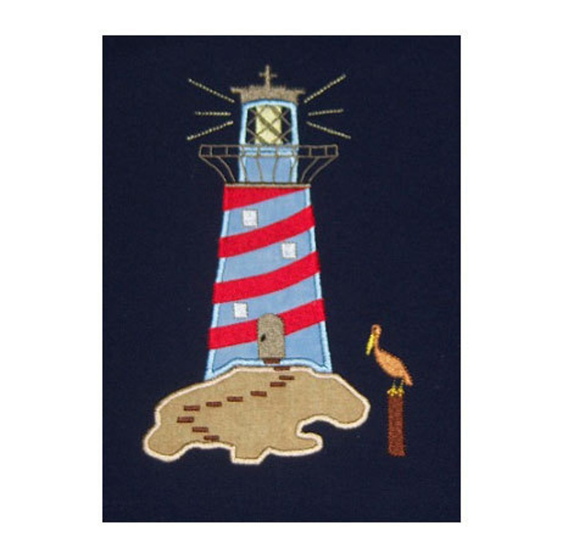 Instant Download Lighthouse Embroidery Applique Design Beach - Etsy