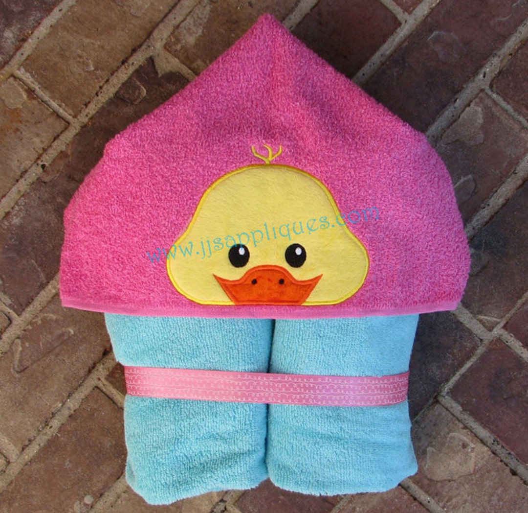 Duck Chick Peeker Hooded Towel ITH Applique Digital Design 4x4, 5x7 ...