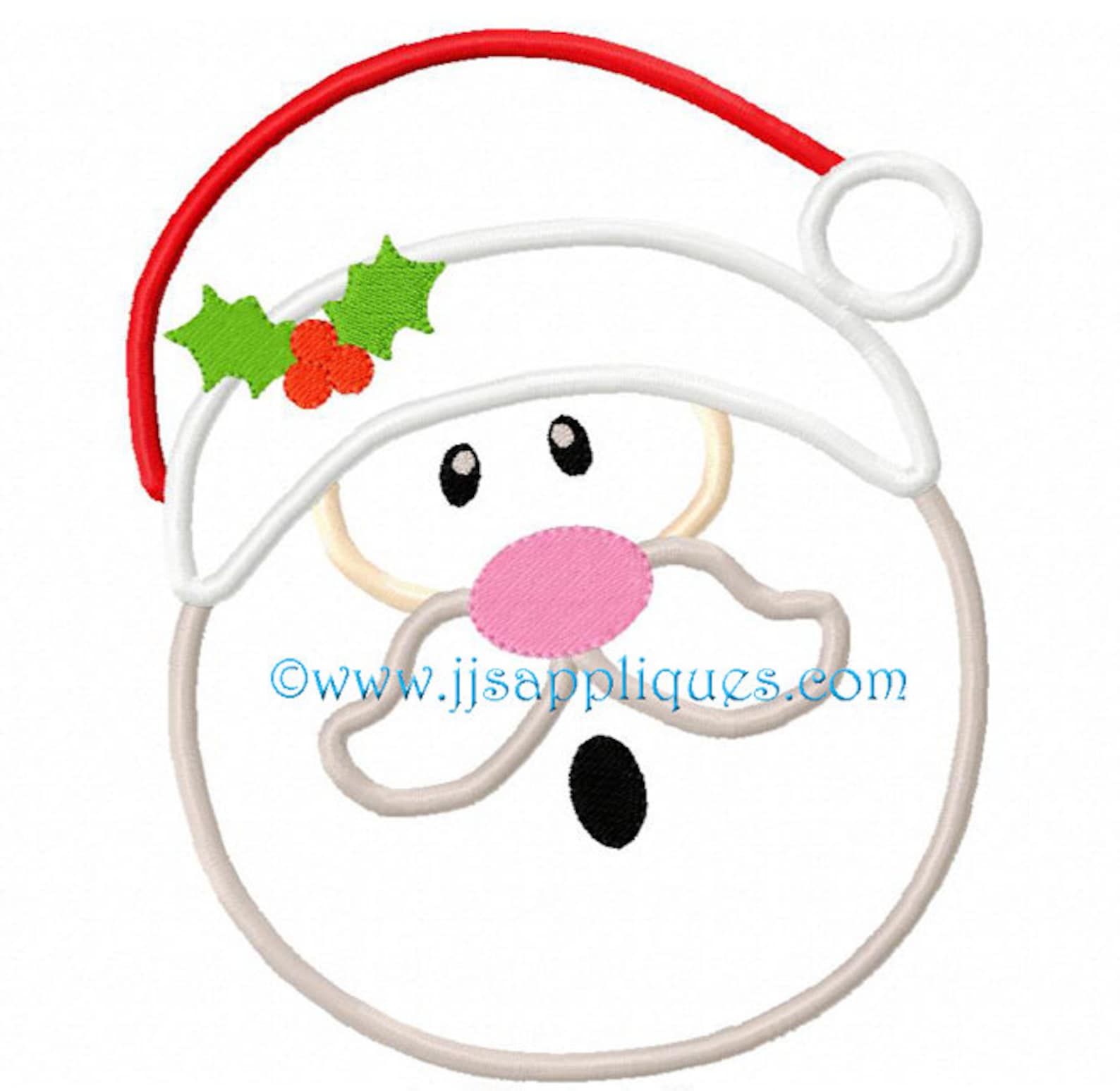 Christmas Embroidery Applique Designs -santa Claus - Santa Face ...