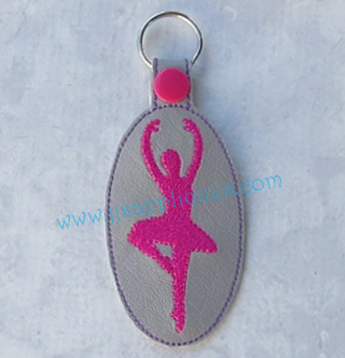 ITH Snap on Ballerina Key Fob Design - Embroidery Dance Ballerina Snap ...