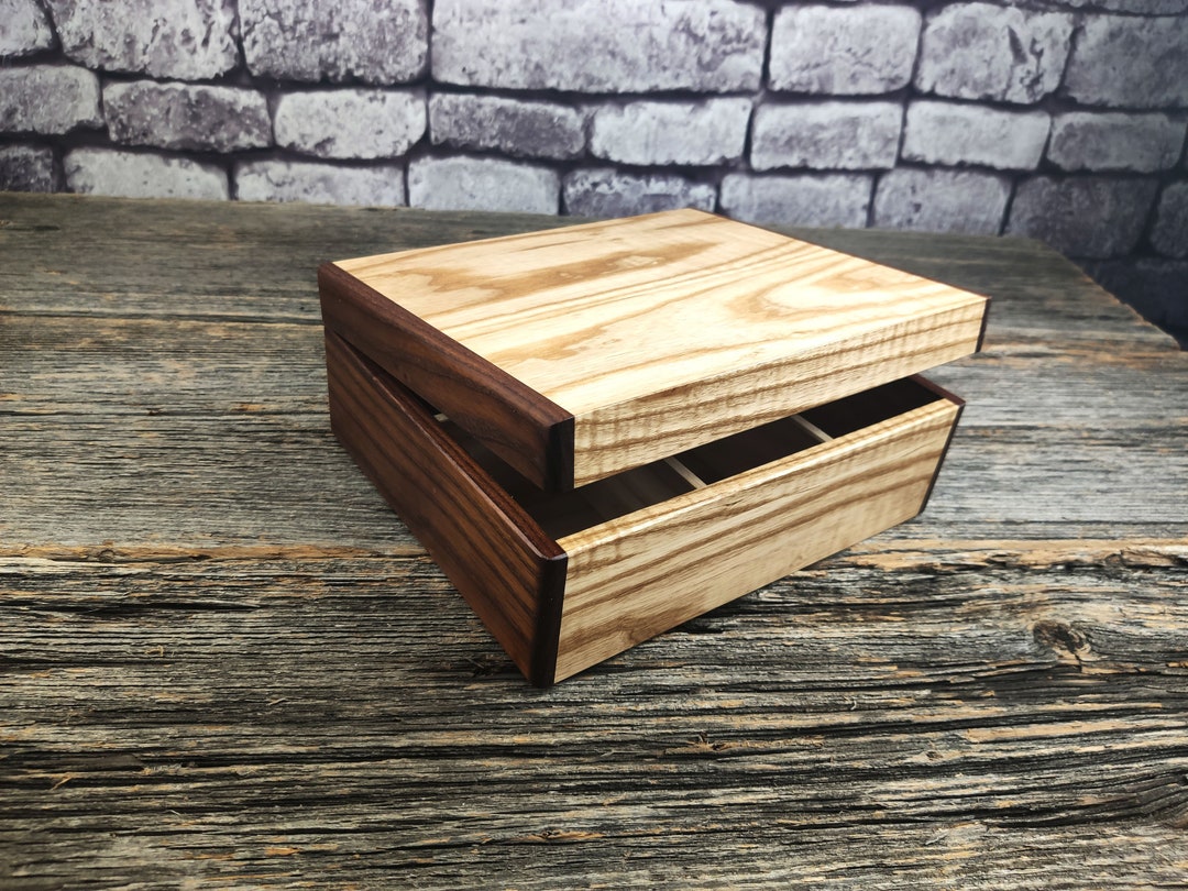 Wooden Tea Chest - Empty Tea Box - Tea Chest 6 Sections - 60 Tea Bags ...