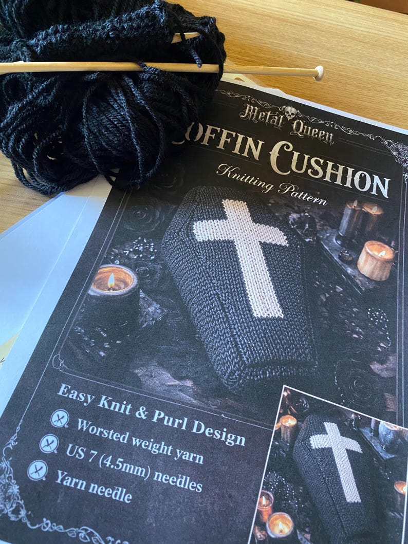 Coffin Cushion Knitting Pattern - Etsy