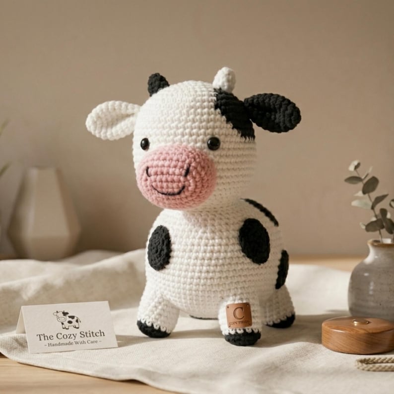 Kuh Häkelanleitung, PDF, Amigurumi Kuh, süsses Plüsch Tutorial, DIY ...