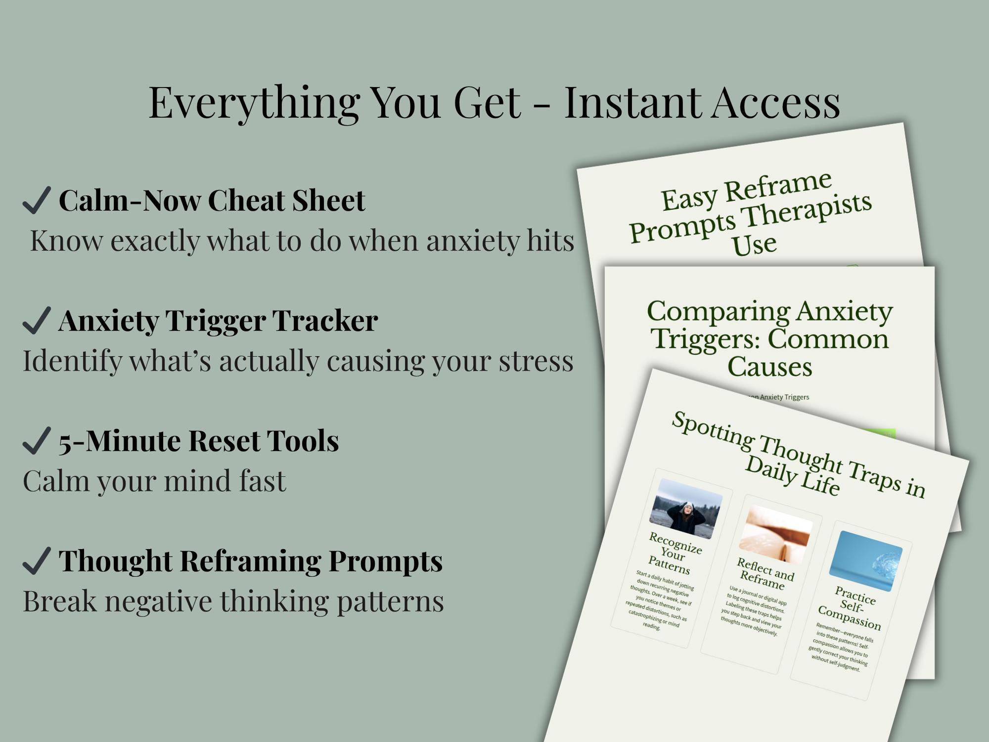 Anxiety Relief Toolkit PDF | Stop Overthinking Workbook | CBT ...