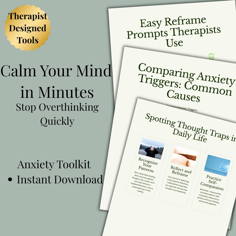 Anxiety Relief Toolkit PDF | Stop Overthinking Workbook | CBT ...