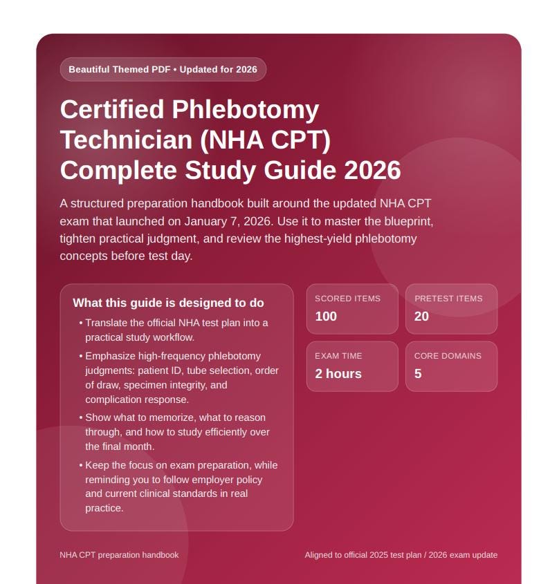 NHA Certified Phlebotomy Technician Exam 2026-2027 | 300 Practice ...
